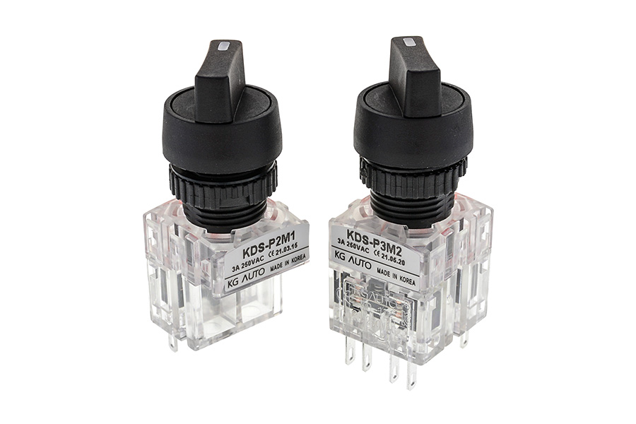 ELECLOUD 일렉클라우드 - KDS-P2M1 2단 / KDS-P3M2 3단 / 16파이 플라스틱 원형 셀렉터 스위치 KG오토 ...