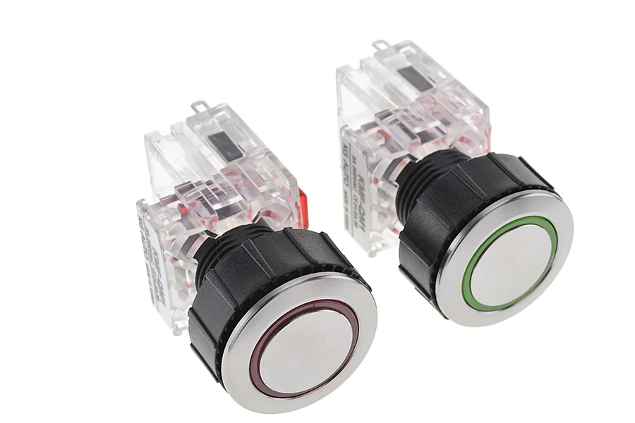 ELECLOUD 일렉클라우드 - KMF-QM1 22파이 메탈 푸시버튼 스위치 Push Button Switch