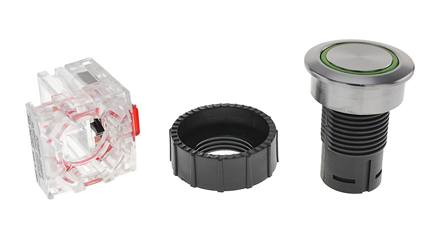 ELECLOUD 일렉클라우드 - KMF-QM1 22파이 메탈 푸시버튼 스위치 Push Button Switch